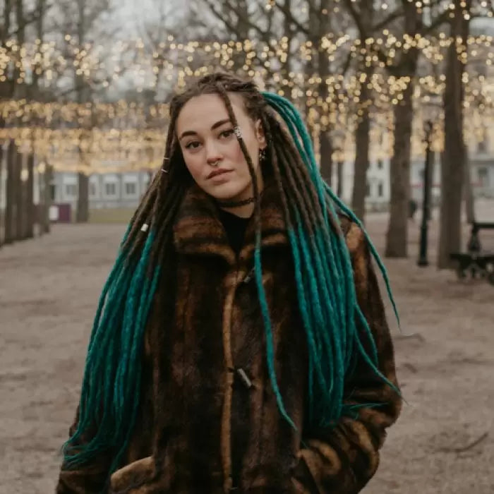 teal dreads