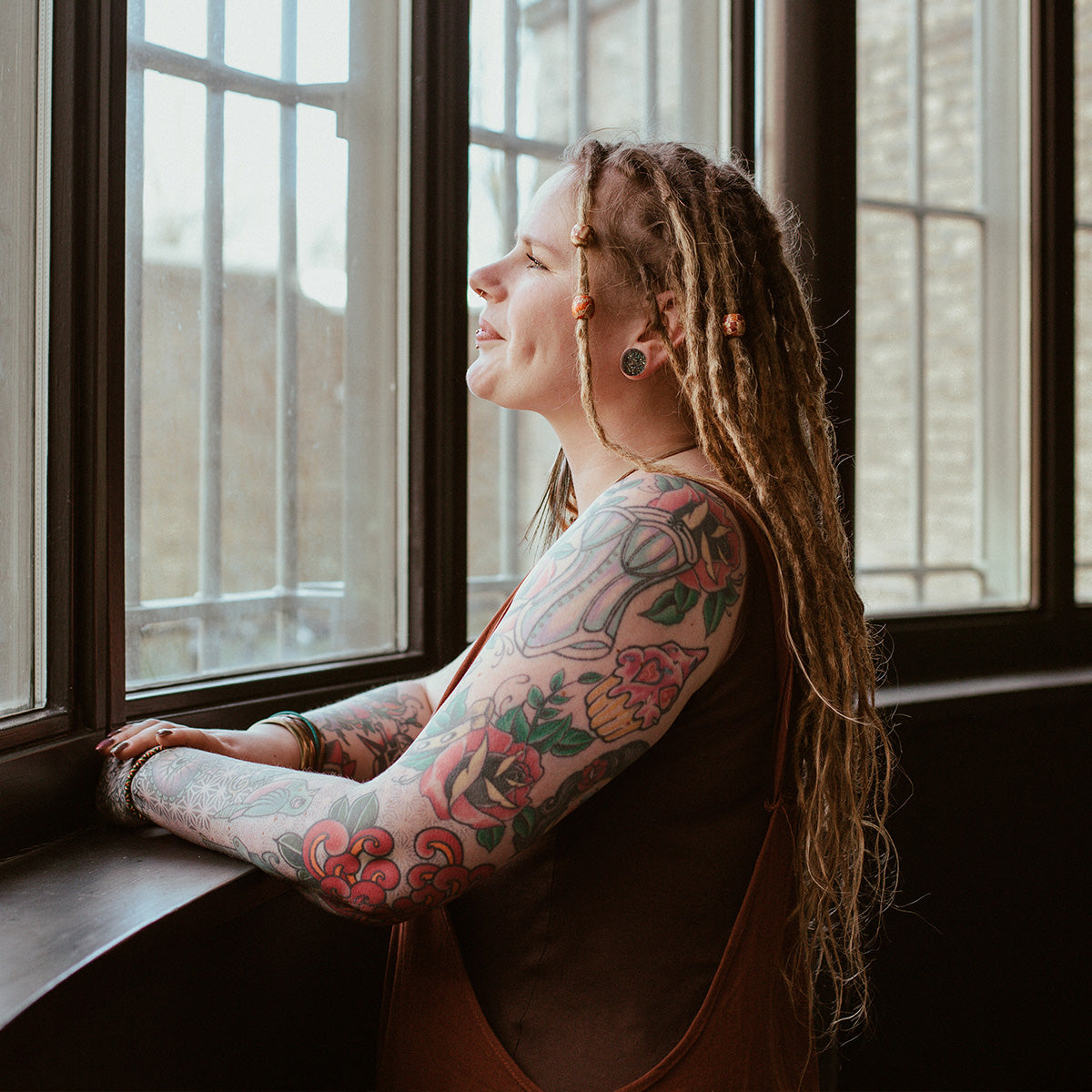 Window Washer Tattoos Woman Looking Through The Window Tattoo.